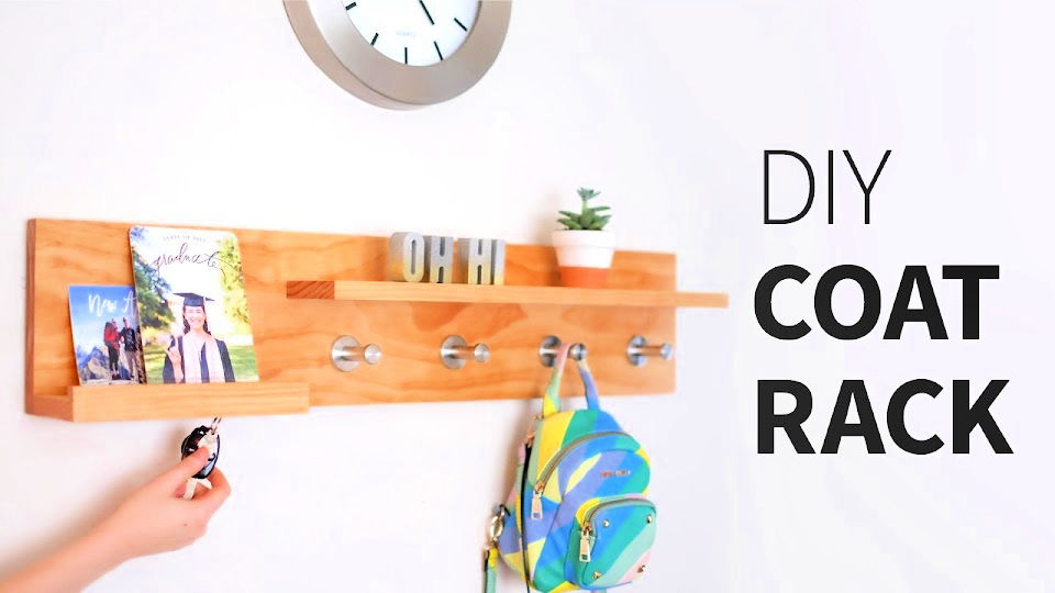 25 Free DIY Coat Rack Plans (How to Make a Coat Rack) - DIY Cozy Home