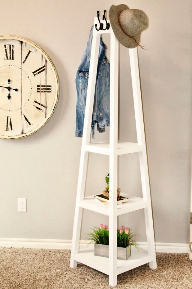 25 Free DIY Coat Rack Plans (How to Make a Coat Rack) - DIY Cozy Home