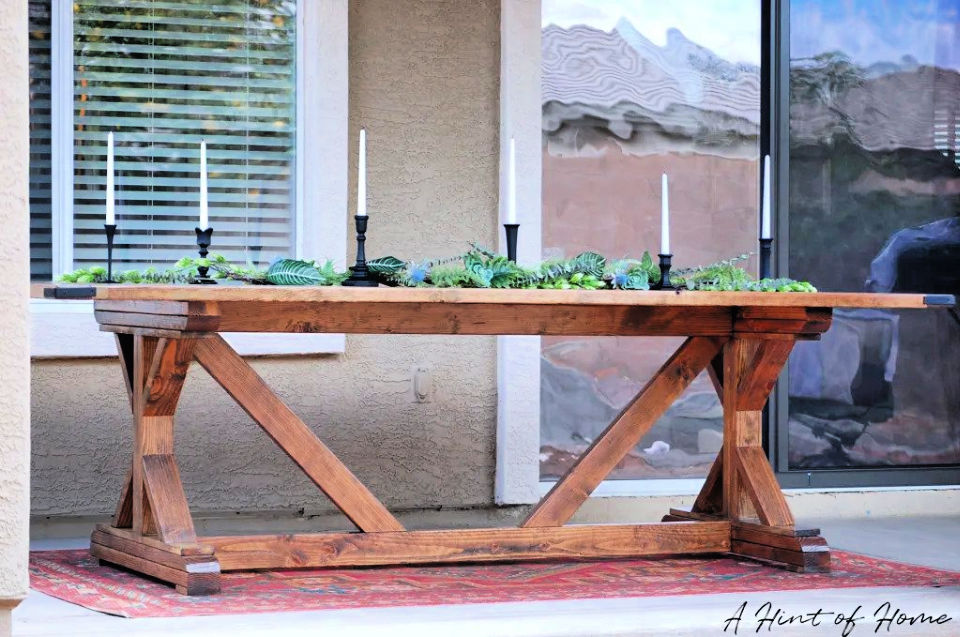 25 Free DIY Outdoor Table Plans (Build You Own Patio Table) - DIY Cozy Home