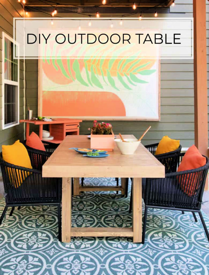 25 Free DIY Outdoor Table Plans (Build You Own Patio Table) - DIY Cozy Home