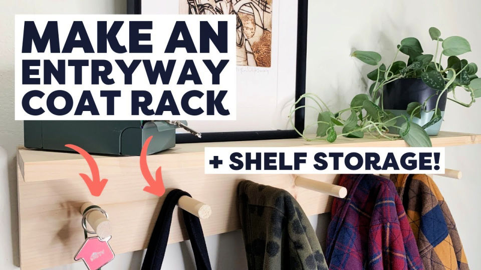 25 Free DIY Coat Rack Plans (How to Make a Coat Rack) - DIY Cozy Home