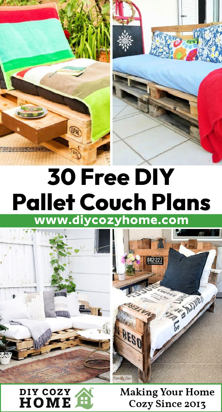 30 Free DIY Pallet Couch Plans (Pallet Sofa Ideas) - DIY Cozy Home
