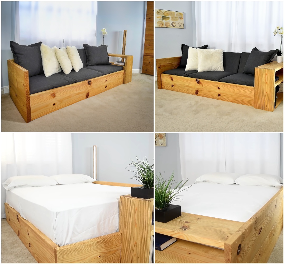 DIY Sofa Bed Step by Step Tutorial