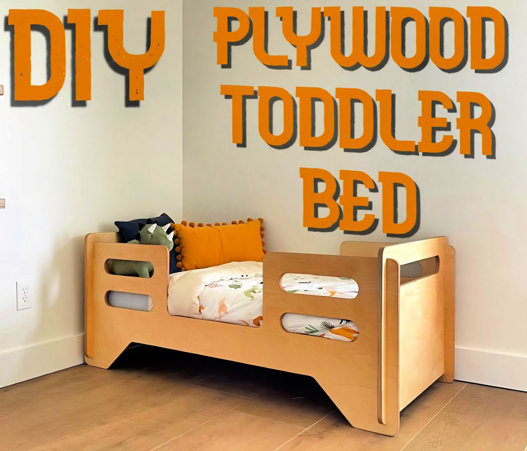 DIY Toddler Bed Using Just One Sheet of Plywood - DIY Cozy Home